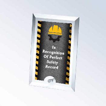 glass-full color beveled vertical rectangle with pole | netTrophy